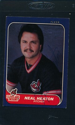1986 Fleer #589 Neal Heaton Indians Signed Auto *46058 | eBay