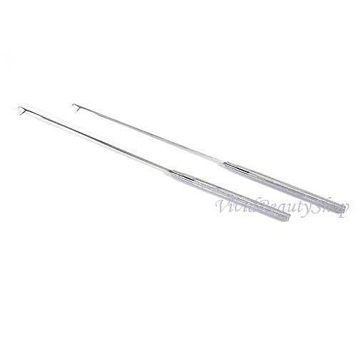 2pc Extra Long Pulling Needle for Micro Rings Beads Feather Human Hair ...