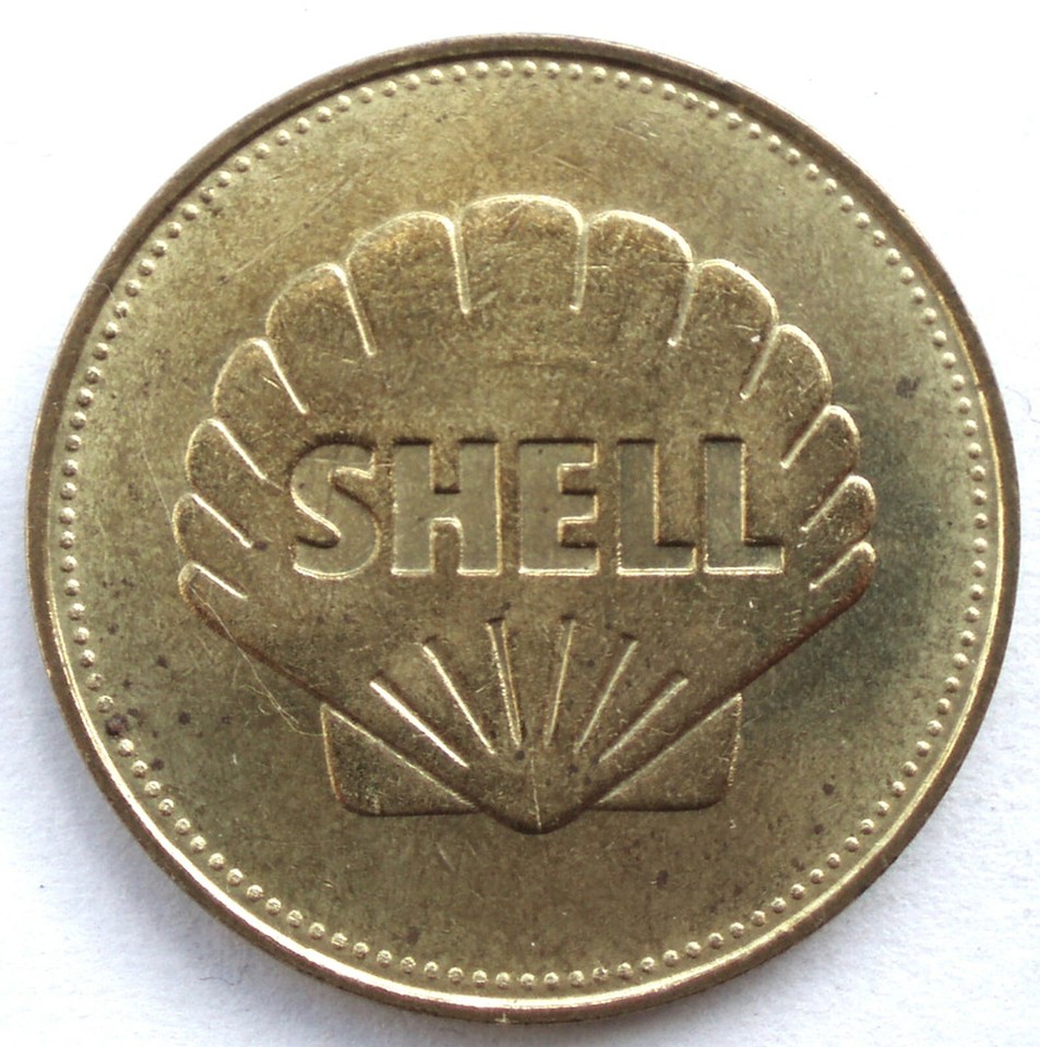 SHELL, LEONARDO DA VINCI 1452 - 1519 Token 26mm 5g Brass Plated Steel ...
