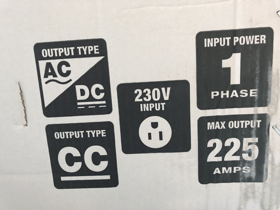 Commander Stick Welder 225A AC / 150A DC, 230 Volt Input Lightweight ...