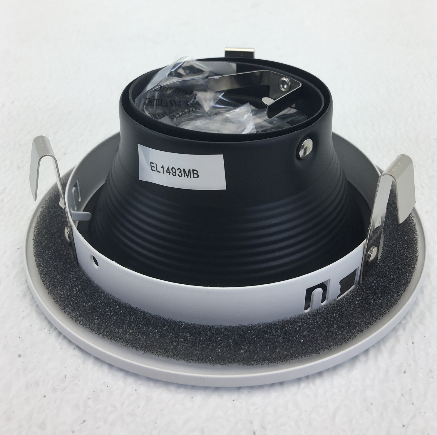 EL1493MB ELCO 4" adjustable metal step baffle with white metal ring and ...