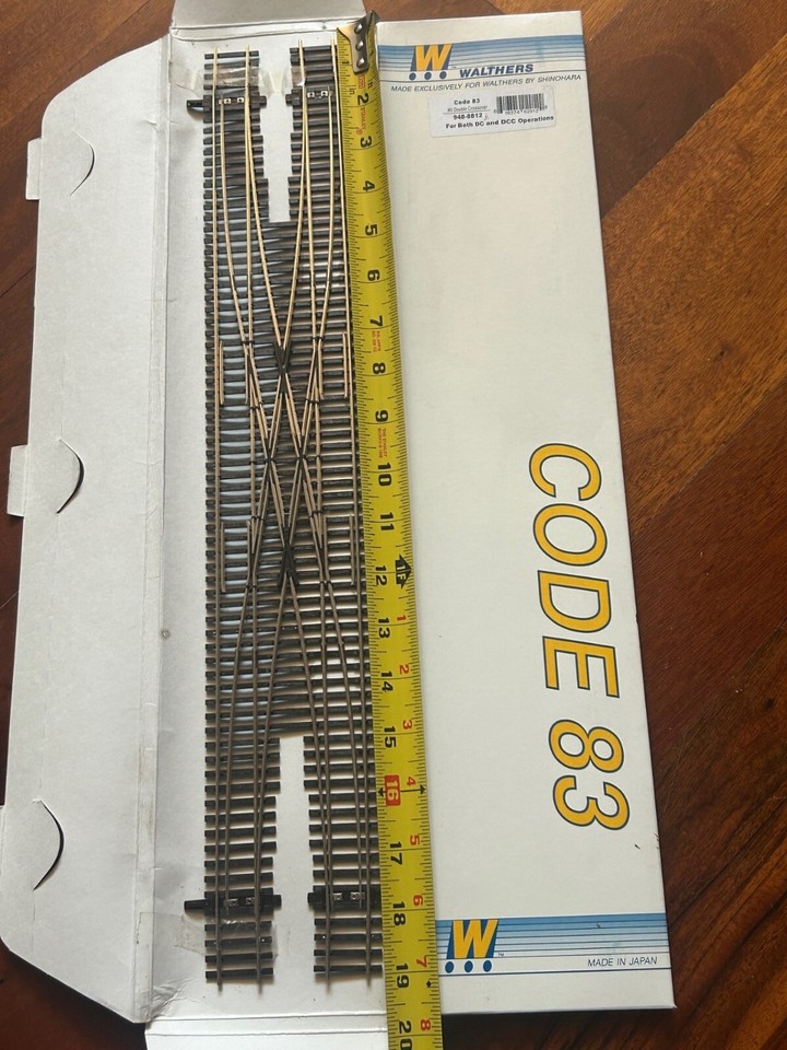 DOUBLE CROSSOVER - #6 TURNOUTS - DCC FRIENDLY CODE 83 NS Rail HO SCALE ...