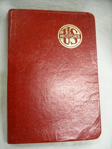 Vintage US Motors Pocket Sized Reference Notebook w/ motors, specs ...