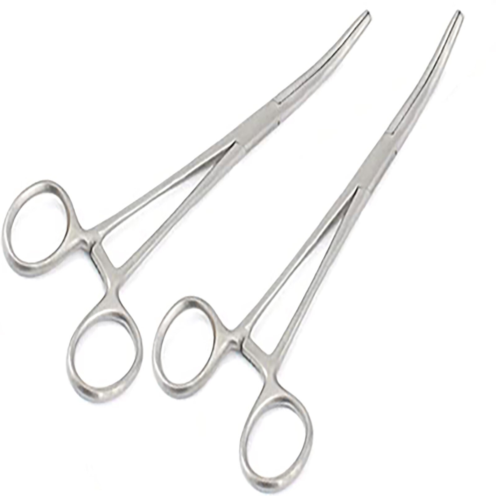 2 Curved Stainless Steel Halsted Locking Forceps / Mosquito & Kelly ...