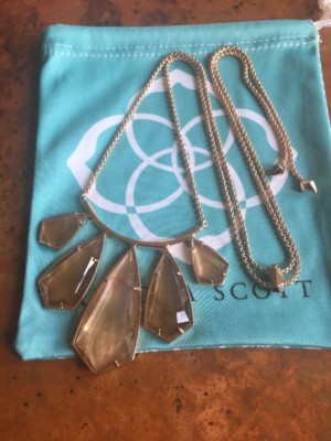KENDRA SCOTT Brown Mother of Pearl & Rose Gold RHYAN $130 Adjustable ...