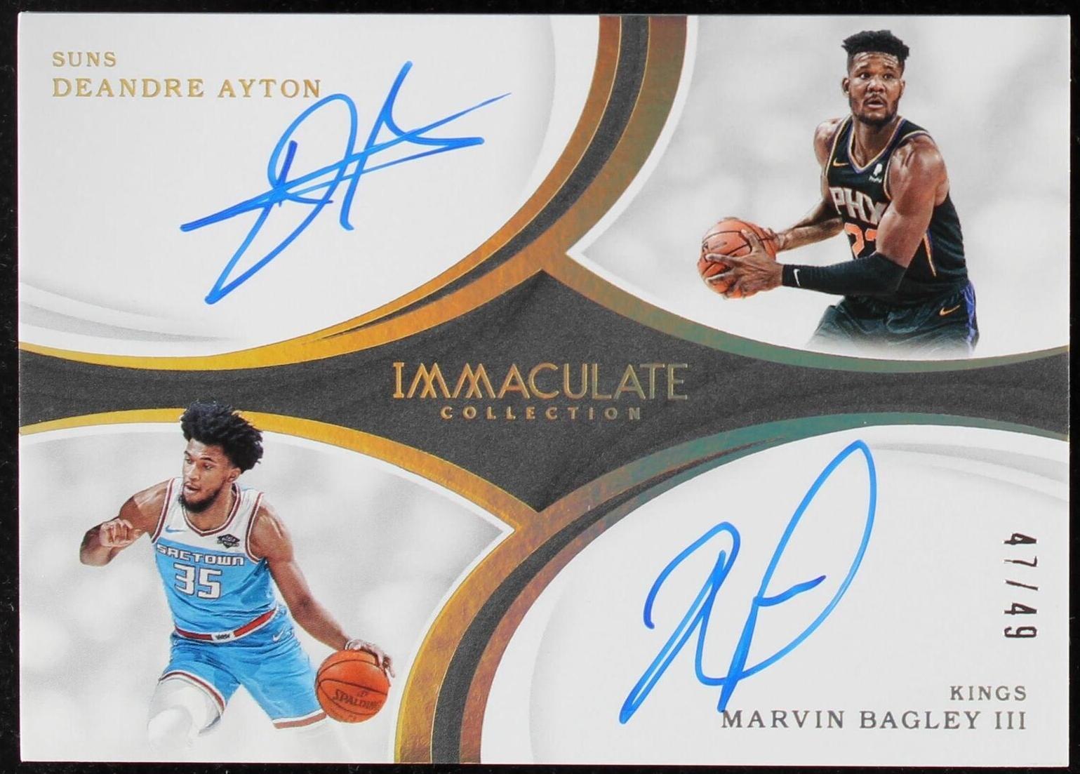 2018-19 Panini Immaculate Collection - Dual Autographs DeAndre Ayton ...