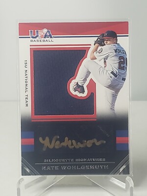 2017 USA Baseball Stars & Stripes Nate Wohlgemuth Patch Auto /99 - Gold ...