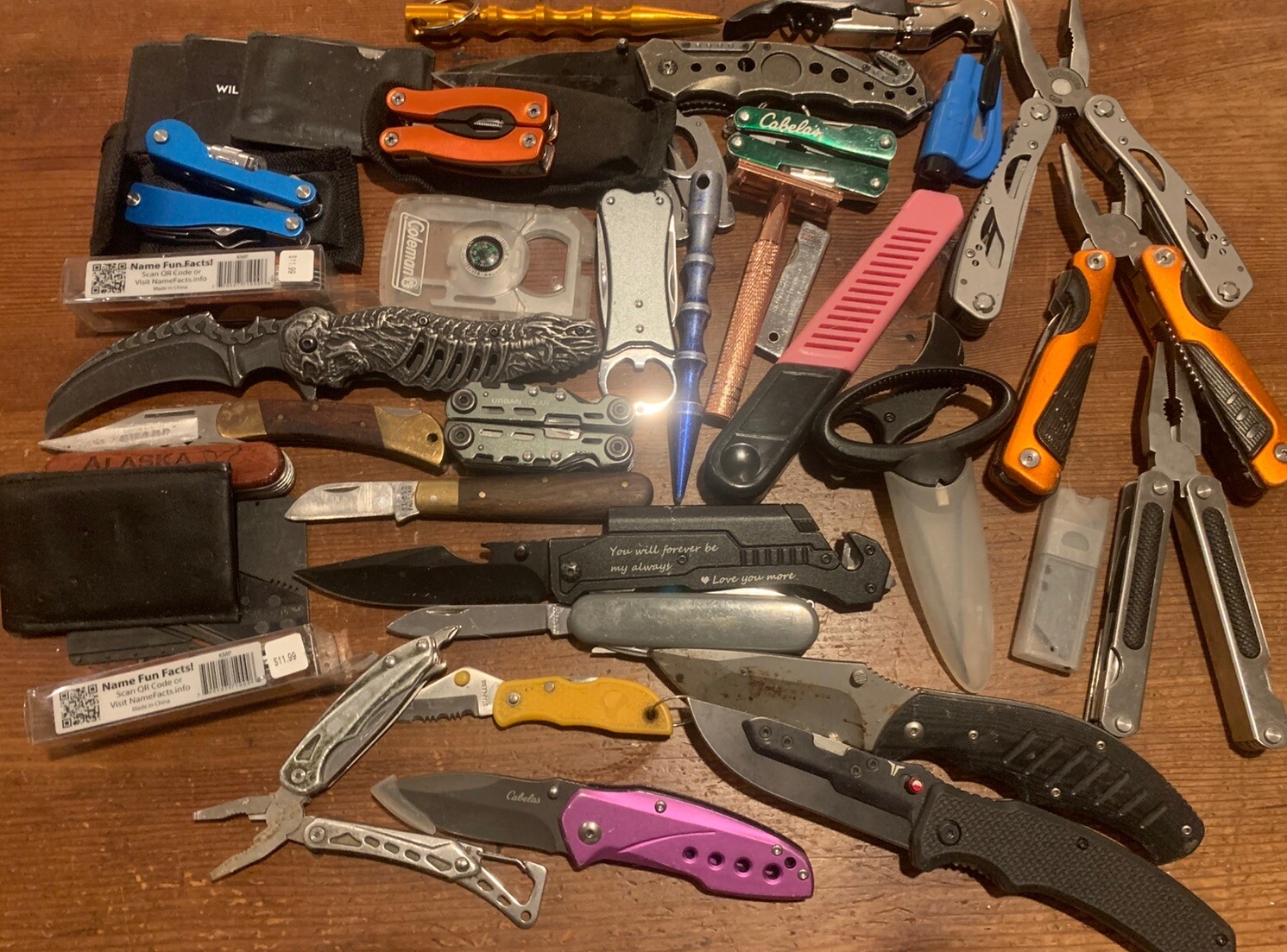 Huge Lot Of 35+ TSA Confiscated Folding Pocket Knives, CC Tools, Multi ...
