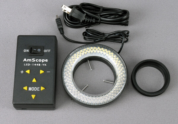 AmScope Power Supply Adapter for Microscope Ring Light 48-144 LED 12vdc ...