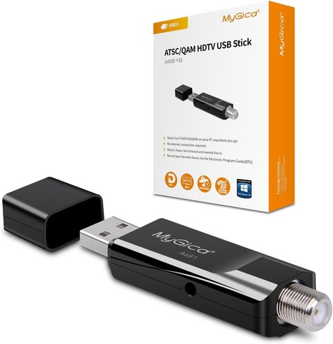 A681B USB 2.0 TV Tuner Card, ATSC HD Digital External HDTV Tuner Stick ...