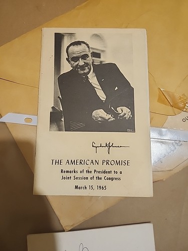 Lyndon Johnson The American Promise Pamphlet | eBay