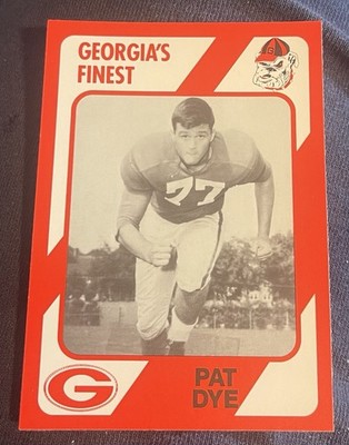 GEORGIA BULLDOGS FOOTBALL ERROR CARD / 1989 PAT DYE #28 / WRONG PHOTO ...