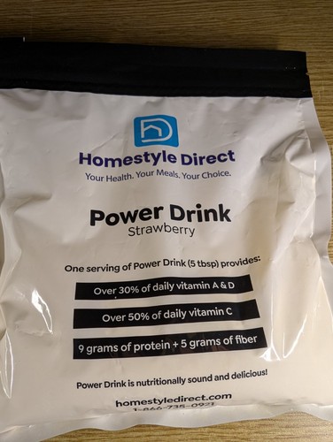 2 Pack Homestyle Direct 19.5 Oz Power Drink Strawberry Nutrition Exp 1/ ...