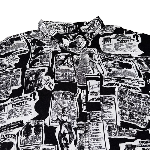 Empyre Shirt Mens 2XL Comic Newspaper Print Button Up Short Sleeve ...
