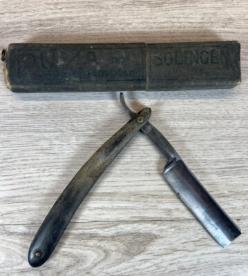 Sheffield Steel Straight Razor Solingen Germany & Box Frederick ...