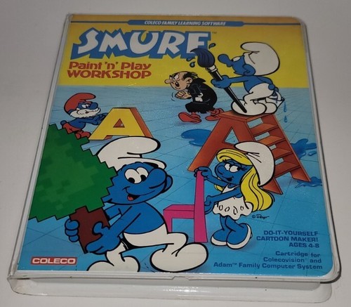 Smurf Paint n Play Workshop Coleco for ColecoVision & Adam Computer ...