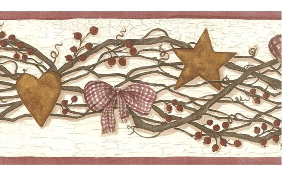 Country And Primitive Wallpaper Border 110 PRIMITIVE WALLPAPER,