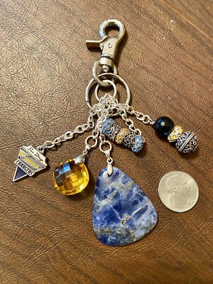 San Diego Chargers Charm Key Ring Chain With Sodalite, Crystal, Blue ...