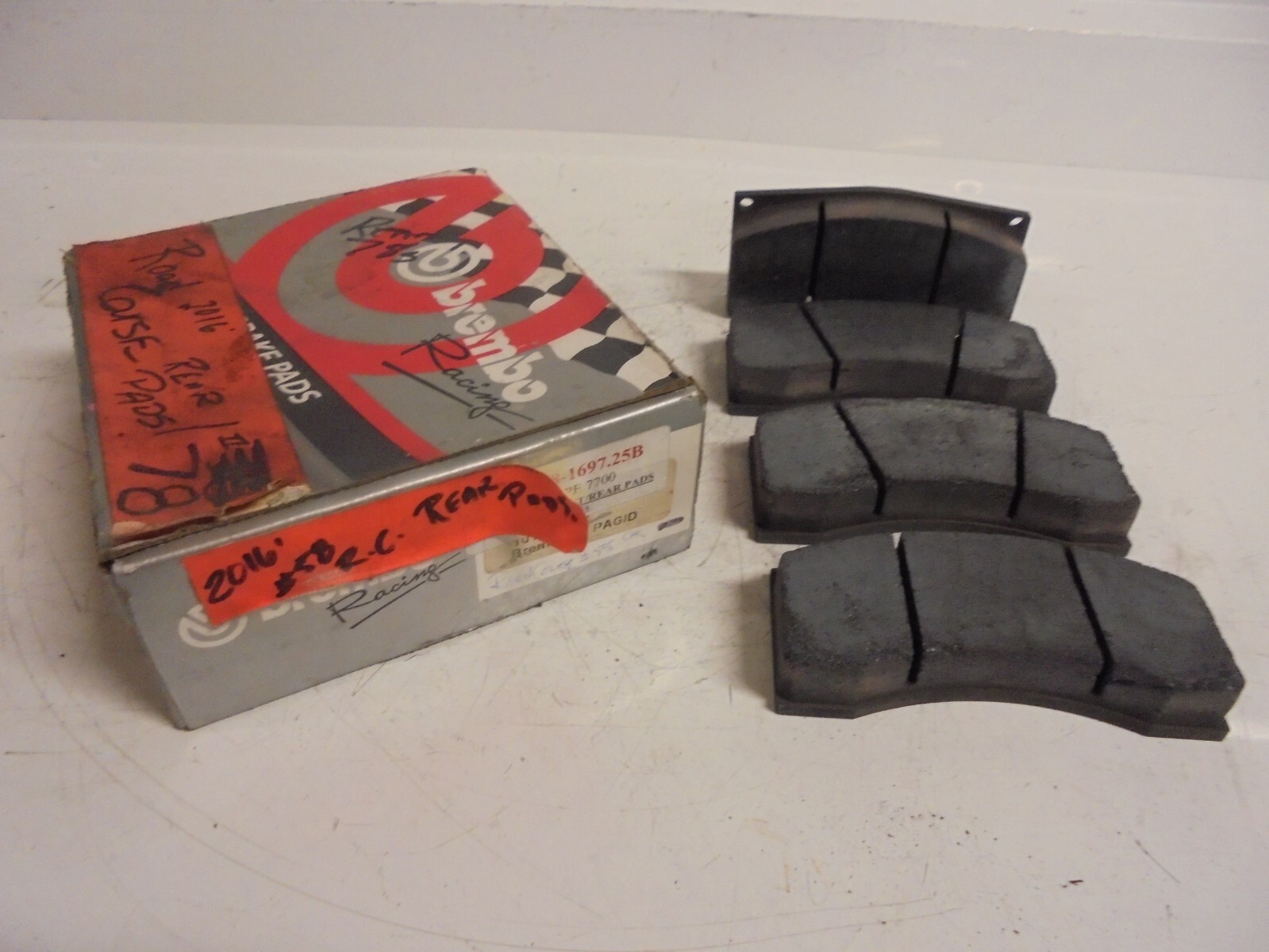 BREMBO BRAKE PADS-BRP78.1697.25B SHAPE 7700-RACING-DIRT-ASPHALT-ARCA ...