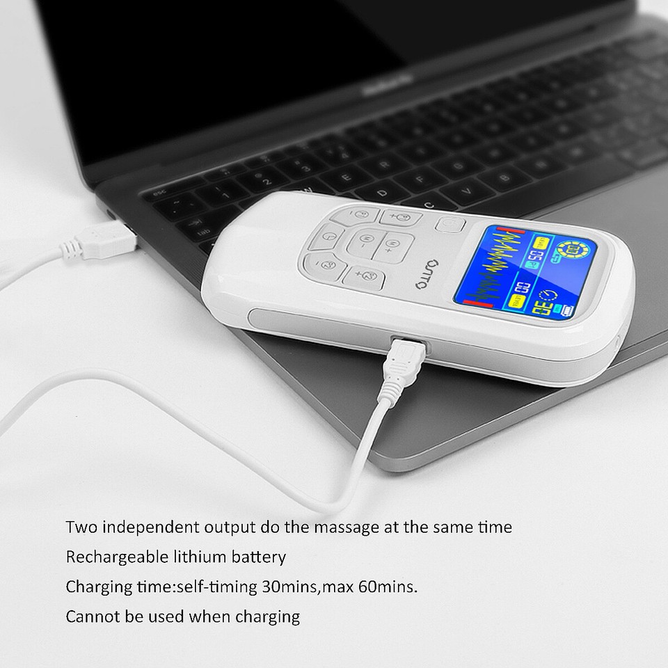 TENS Unit Muscle Stimulator EMS Pulse Massager Rechargeable Machine ...