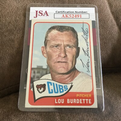 Autographed 1965 Topps Lew Burdette. DEC. JSA Cert. | eBay