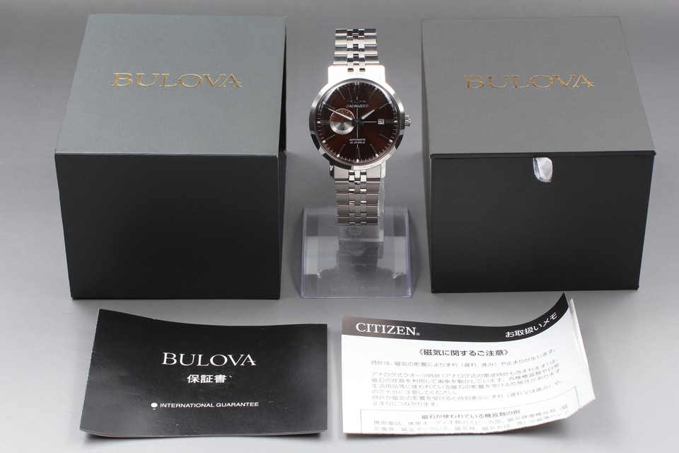 [ Box Paper ] Bulova Aerojet Open Heart Automatic Men's Watch 96B375 ...