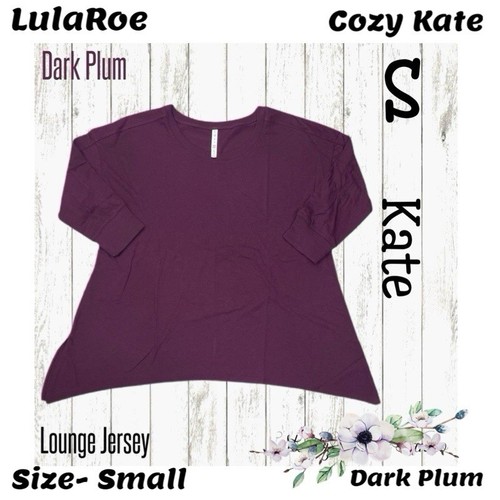 LuLaRoe Cozy Kate 3/4 Sleeve Shirt Size S Small Beautiful Purple Plum Solid NWT | eBay