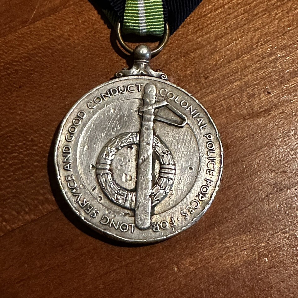 Named 1935 British Sterling Colonial Police Medal Pre WWII | eBay