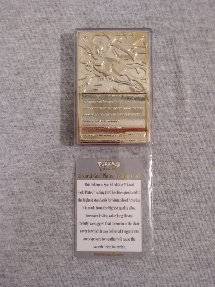 POKEMON LIMITED EDITION 23K GOLD TRADING CARD - CHARIZARD | eBay