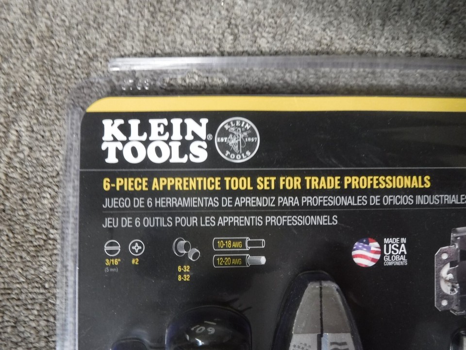 *NEW* Klein Tools 6-Piece Apprentice Electrician Tool Set ( 94126 ...