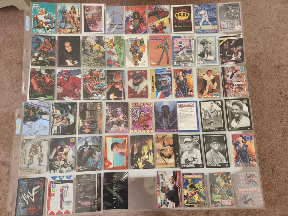 1990s Promo Card Lot of 44 uncut sheets/Large cards and 109 individual ...
