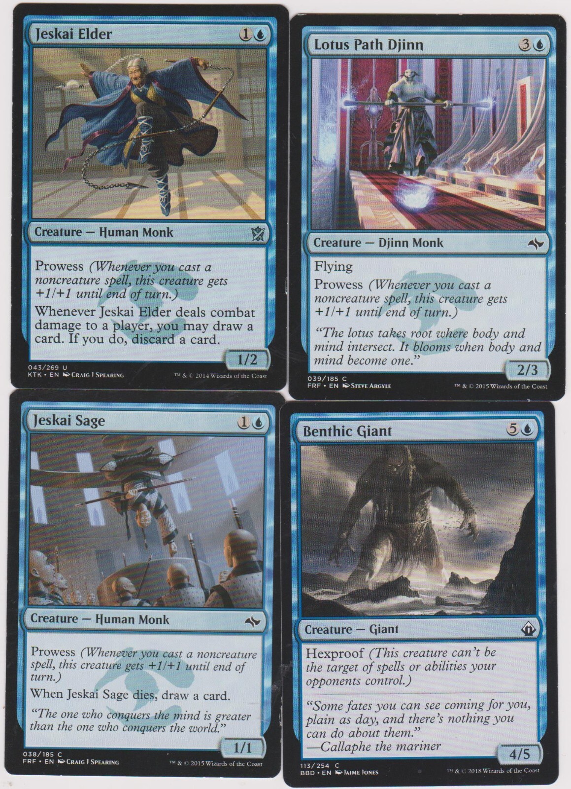 HUMAN CLERIC-WIZARD AND ALLY BLUE DECK 40 CARDS N-MINT MTG MAGIC NEW E ...