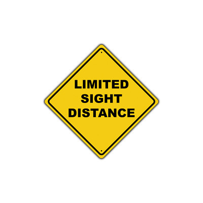 Limited Sight Distance Warning Road Traffic Notice Aluminum Metal Sign ...