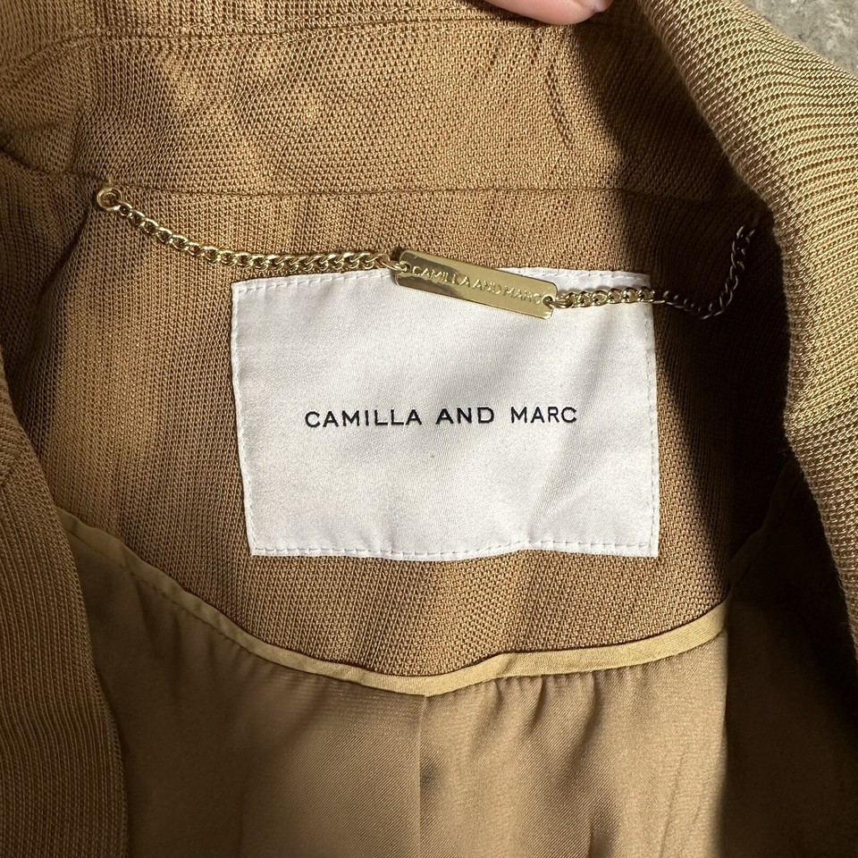 Camilla & Marc Tan Brown Etienne Blazer Size 8 Dimmer Golden Fox ...