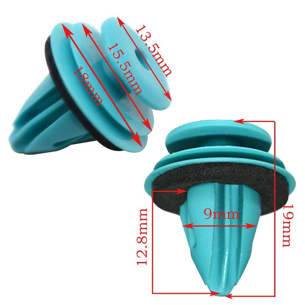 10PCS Auto Car Green Plastic Trim Door Panel Retainer Clips Rivet ...