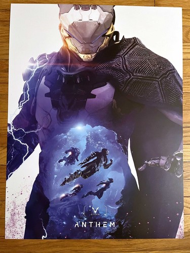 Sony PS4 Playstation ANTHEM set of 4 store display character posters ...