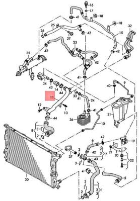 Genuine AUDI A4 allroad quattro Avant S4 Coolant Pipe 03L121071 | eBay