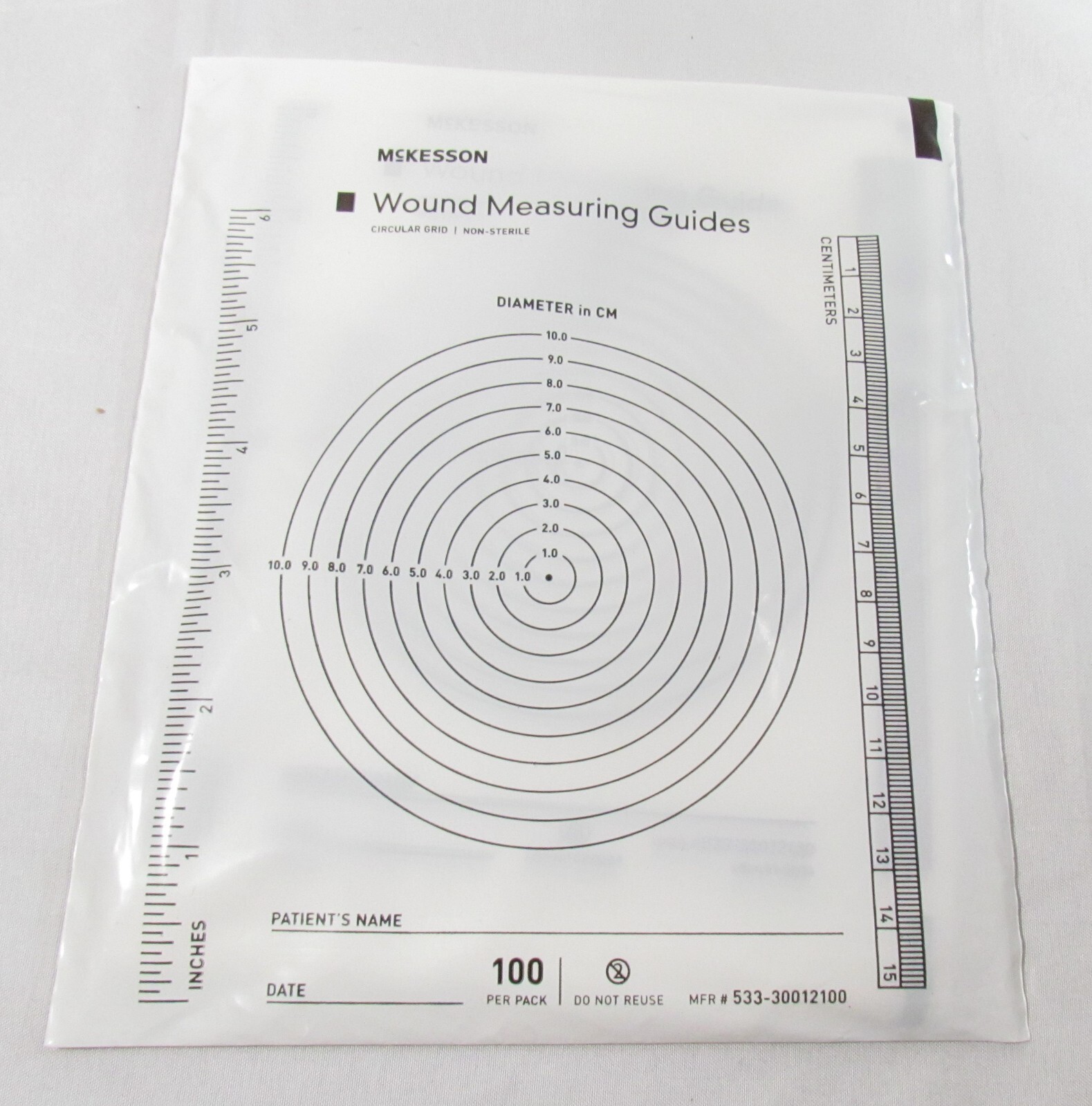 100 Brand New Sealed McKesson Non-Sterile Wound Measuring Guides 7M | eBay