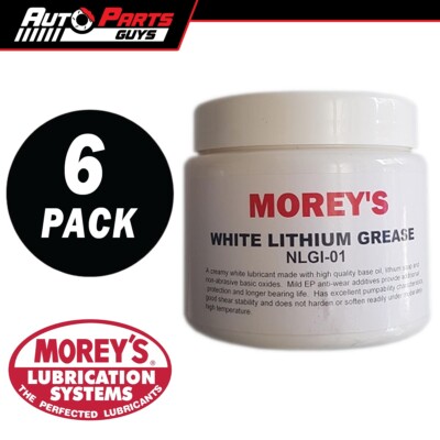 Morey's No1 Poly White Lithium Grease Pot - 500gm 6 PACK BULK BUY ...