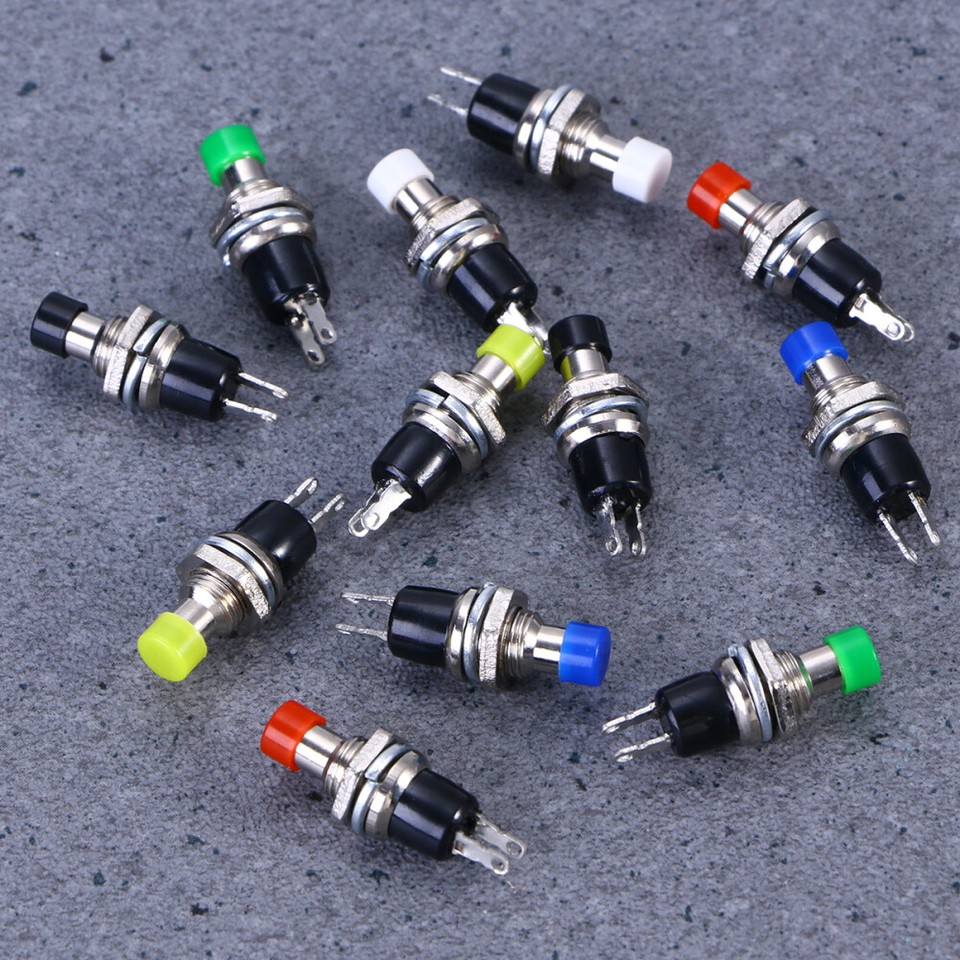 12 Pcs Push Bottom Switch Normally Closed Momentary Switch Push Buttons ...