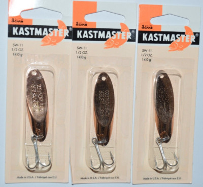 3 lures acme kastmaster casting jigging spoons 1/2oz copper Made USA | eBay