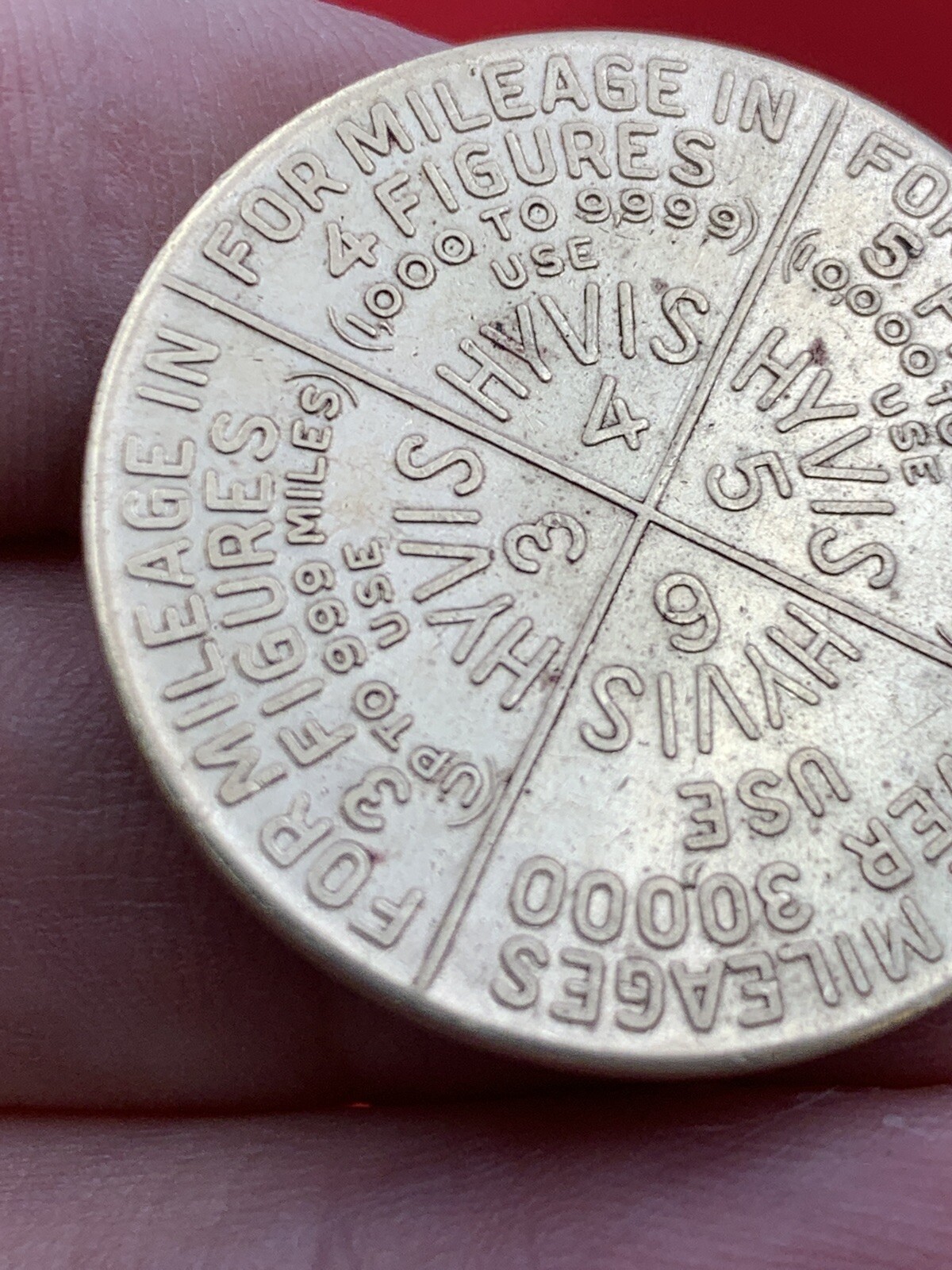 Hyvis Motor Oils Token Oil Coin Advertising Mileage Metered Vintage 20 ...