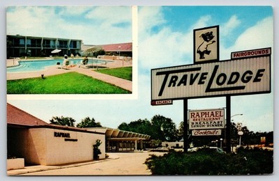 Roadside~Monterey California~Travelodge~Pool~Raphael Restaurant Sign ...