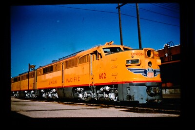 Railroad Slide - Union Pacific #602 Locomotive Vintage UP Train Yard 2 ...