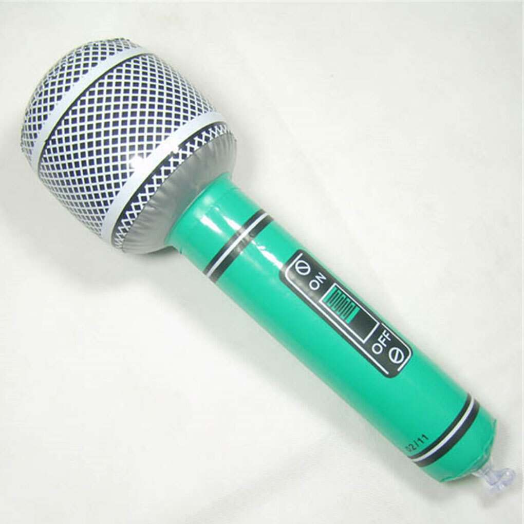 Themed Party Birthday Inflatable Blow Up Singing Microphone Balloons ...