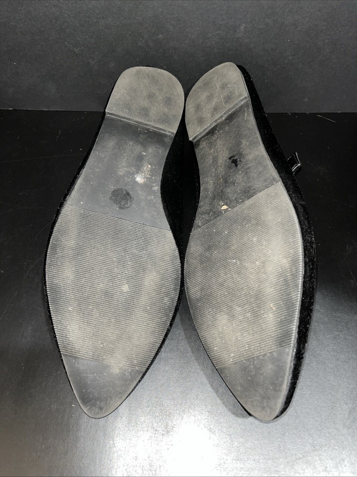 Torrid Women's size 12WW Shoes Mary Jane Flats Black Velvet Pointed Toe ...