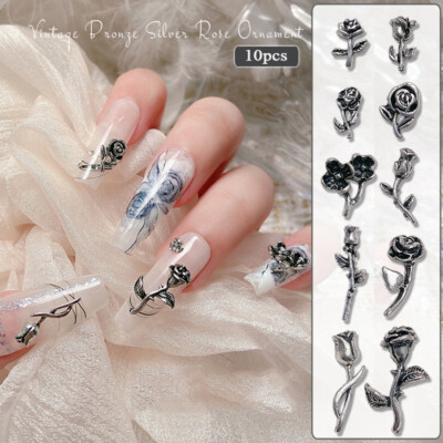 Nail Alloy Flower Drill Nail Art Manicure Decoration Nail Accessories ...