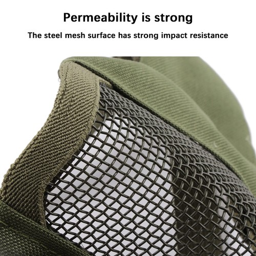 (ArmyGreen)Half Face Protective Face Guard Odorless Half Face Steel ...
