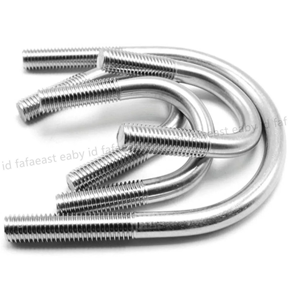 Metric 304 Stainless Steel U Bolts Round Bend U-Bolt Screws U Type Pipe ...