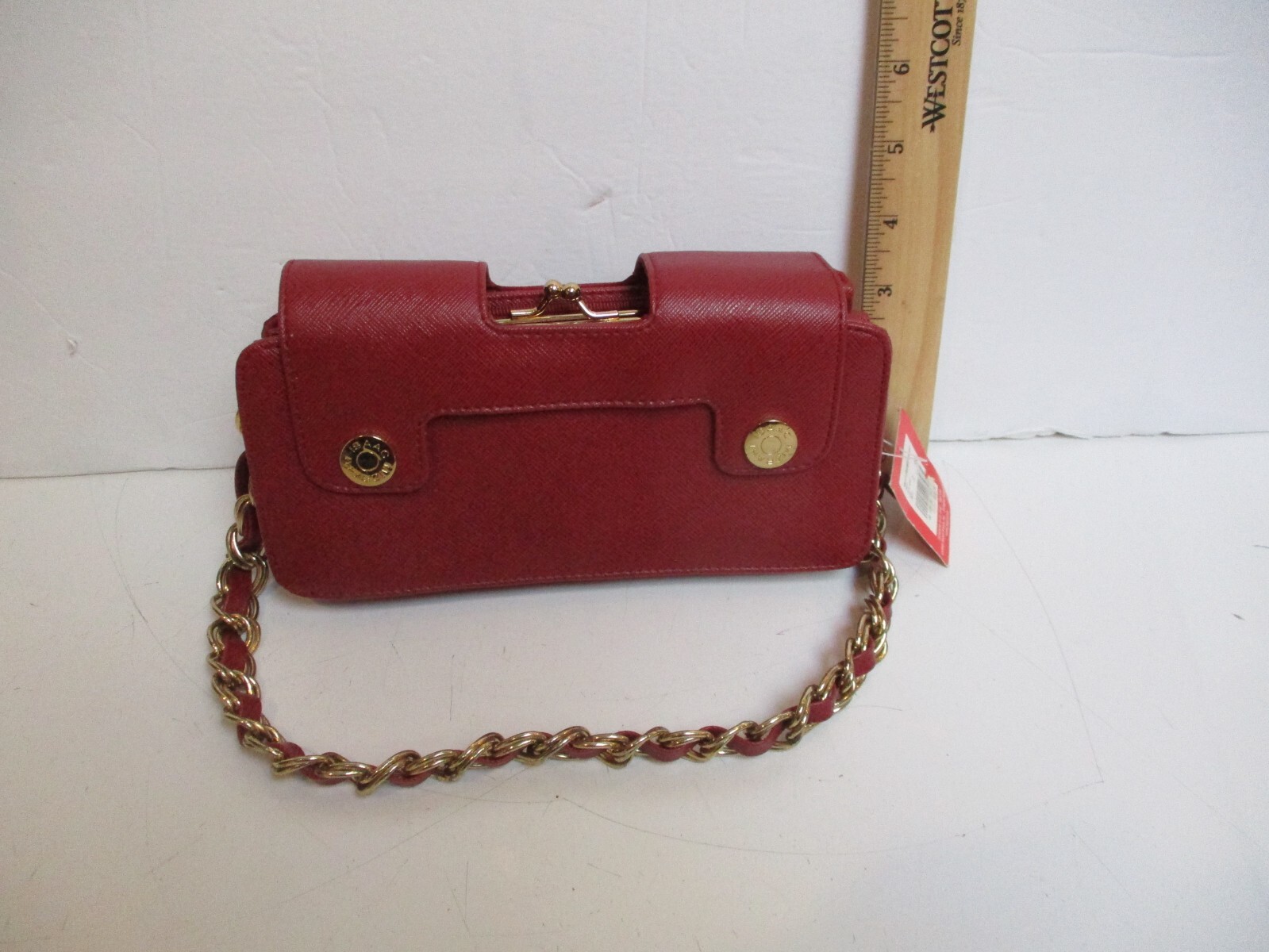 Isaac Mizrahi For Target Red Gold Chain Small Purse Wallet Type Handbag ...